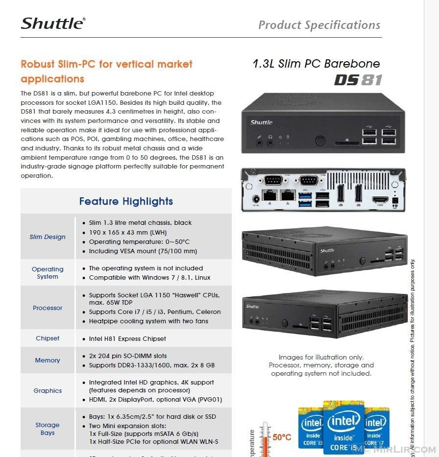 Shitet Mini PC Shuttle DS 81... në Shkodër | Kompjuterë desktop ...